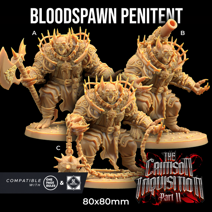 3D Printable Bloodspawn Penitent | PRESUPPORTED | The Crimson Inquisition Pt. 2 by The Dragon ...